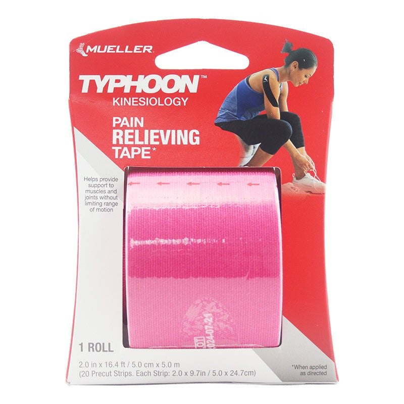 Mueller Typhoon Kinesiology Tape 5cm x 5m - 20 Pre-Cut I-Strips – Vivomed